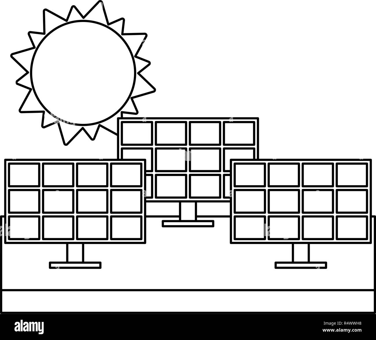 Solar Panels Black and White Stock Photos & Images - Alamy
