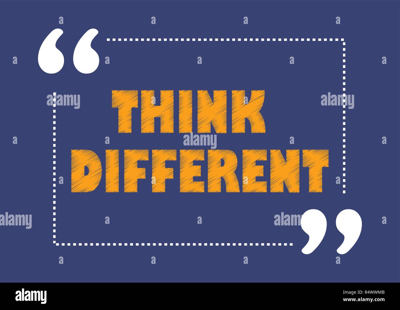 Think different Inspiring quote Vector illustration Stock Vector Image ...