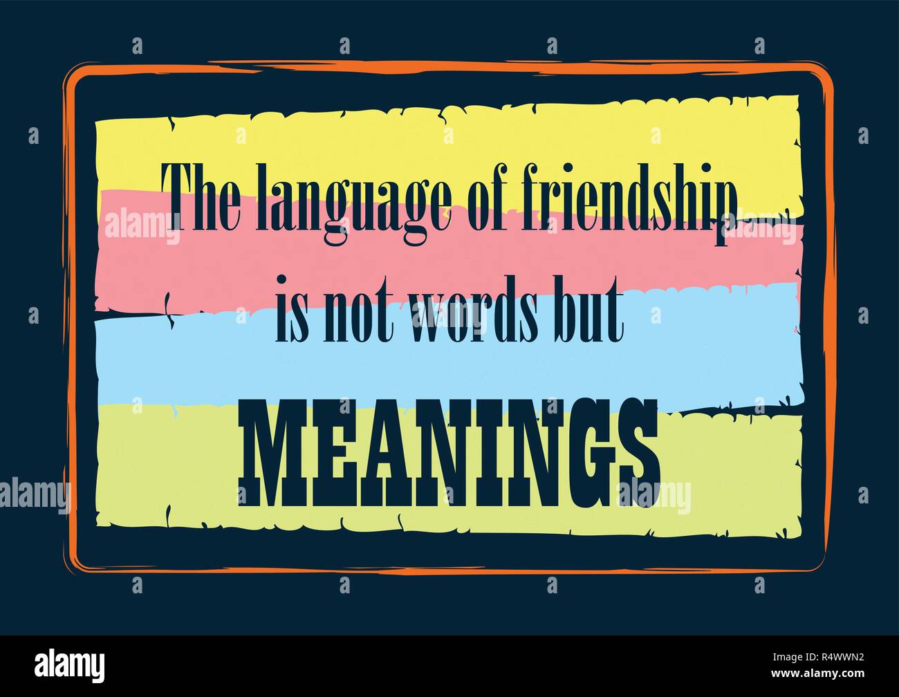 The language of friendship is not words but meanings Inspiring quote ...