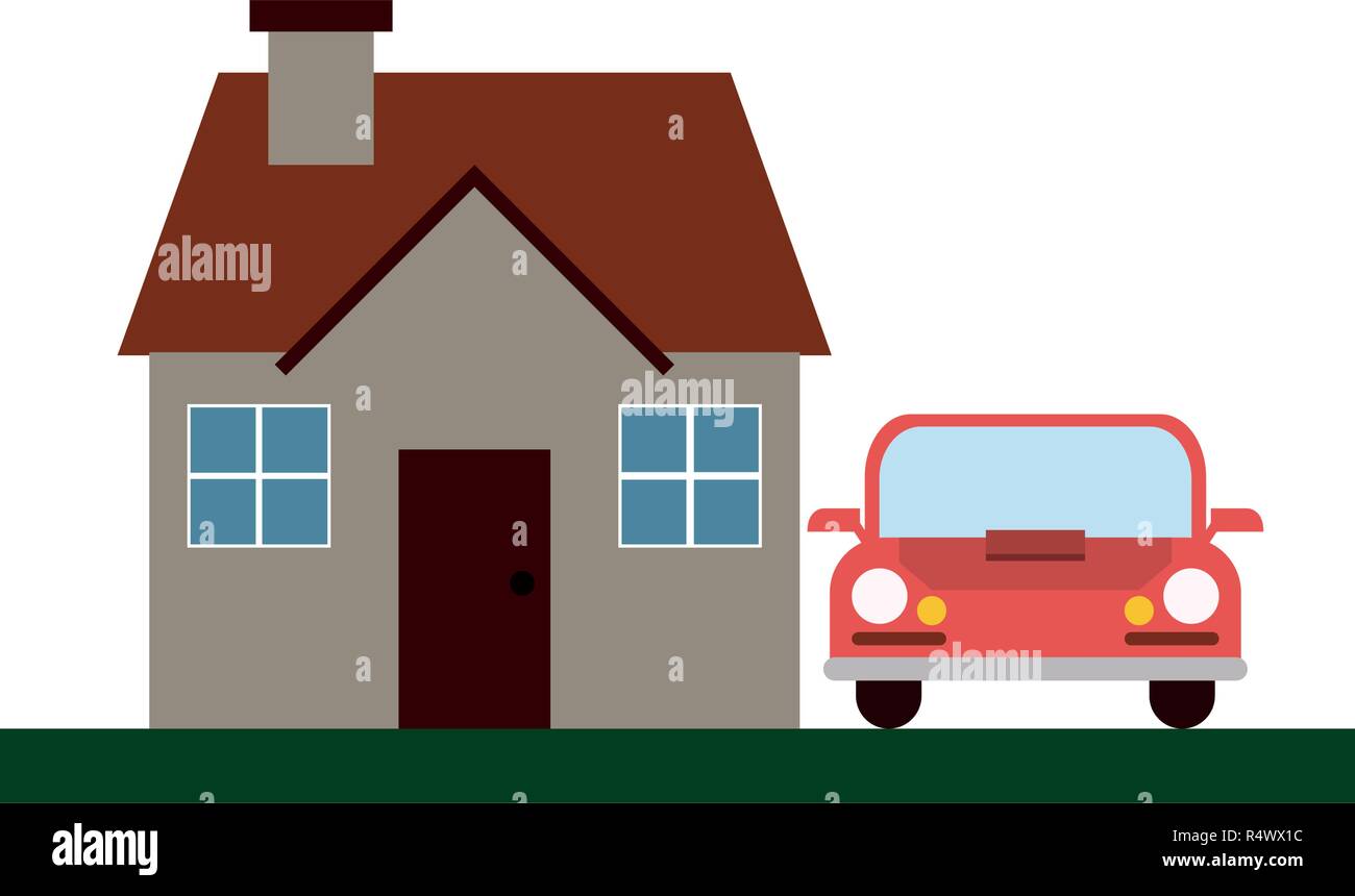 House and car Stock Vector Image & Art - Alamy