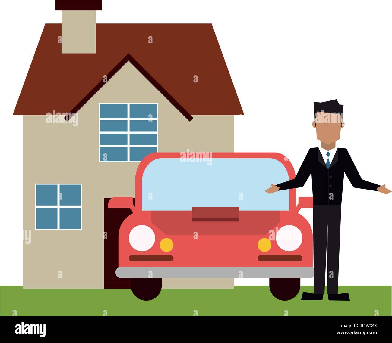 Rich house car Stock Vector Images - Alamy