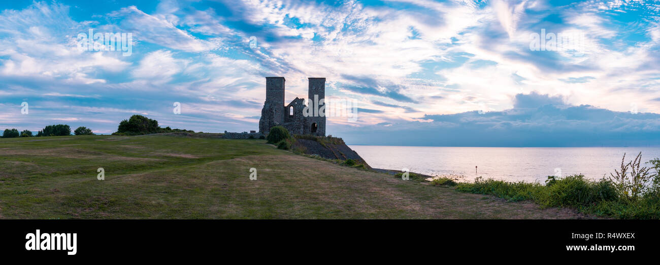 Reculver Towers and Roman Fort Stock Photo - Alamy