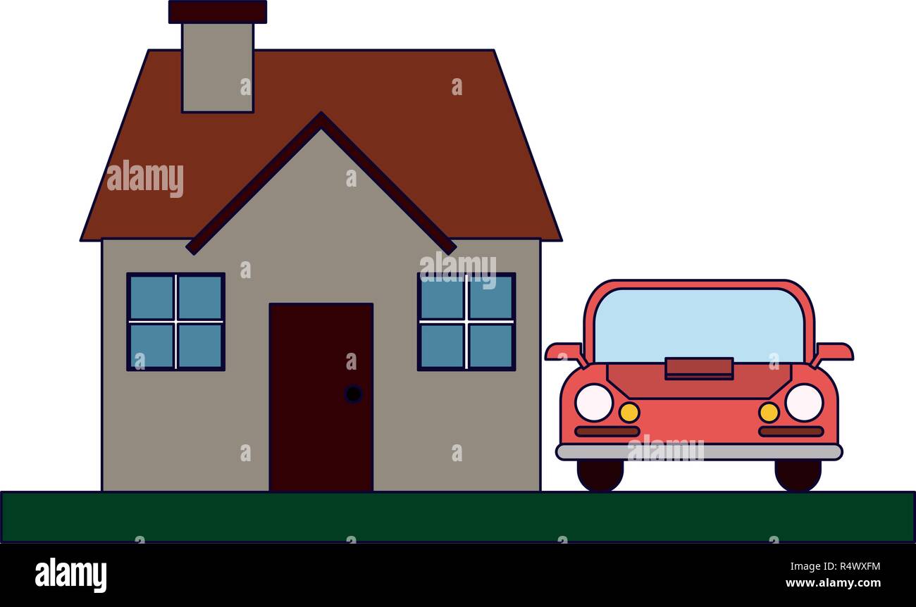 House and car Stock Vector Image & Art - Alamy