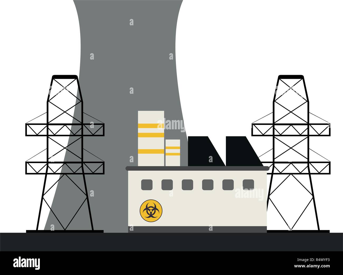 Nuclear plant building Stock Vector Image & Art - Alamy