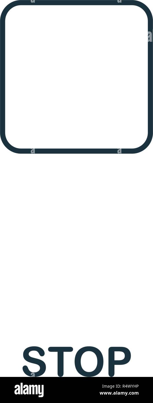 Stop creative icon. Simple element illustration. Stop concept symbol ...