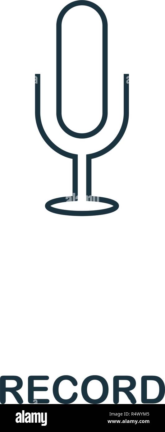 Record creative icon. Simple element illustration. Record concept ...