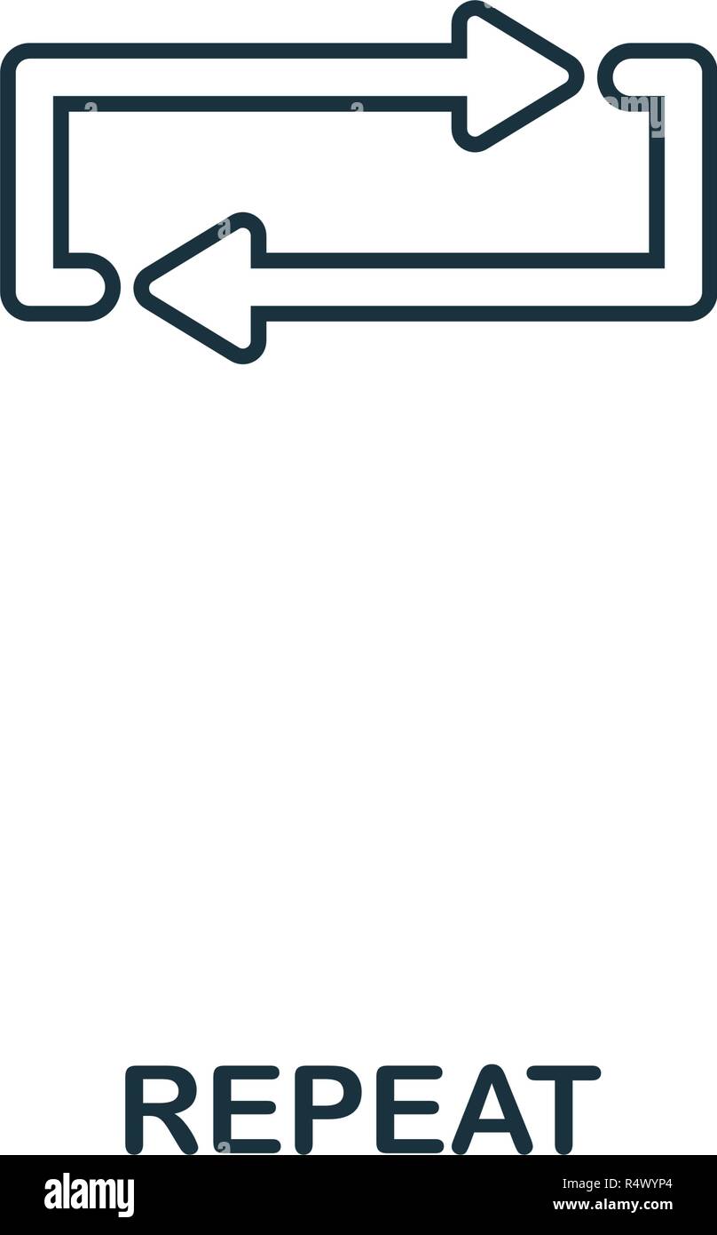 Repeat creative icon. Simple element illustration. Repeat concept ...