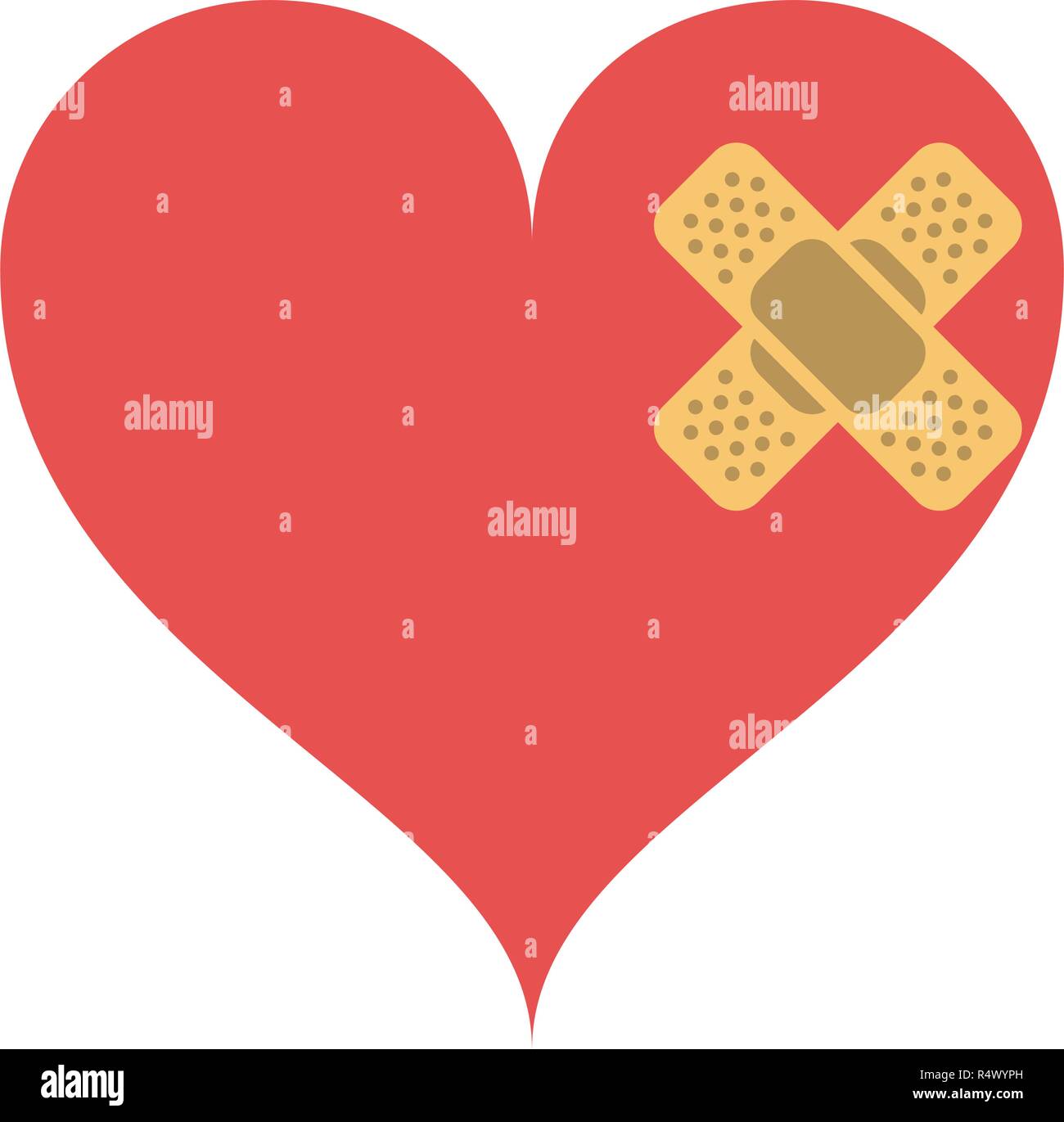 Medical heart with band aids Stock Vector Image & Art - Alamy