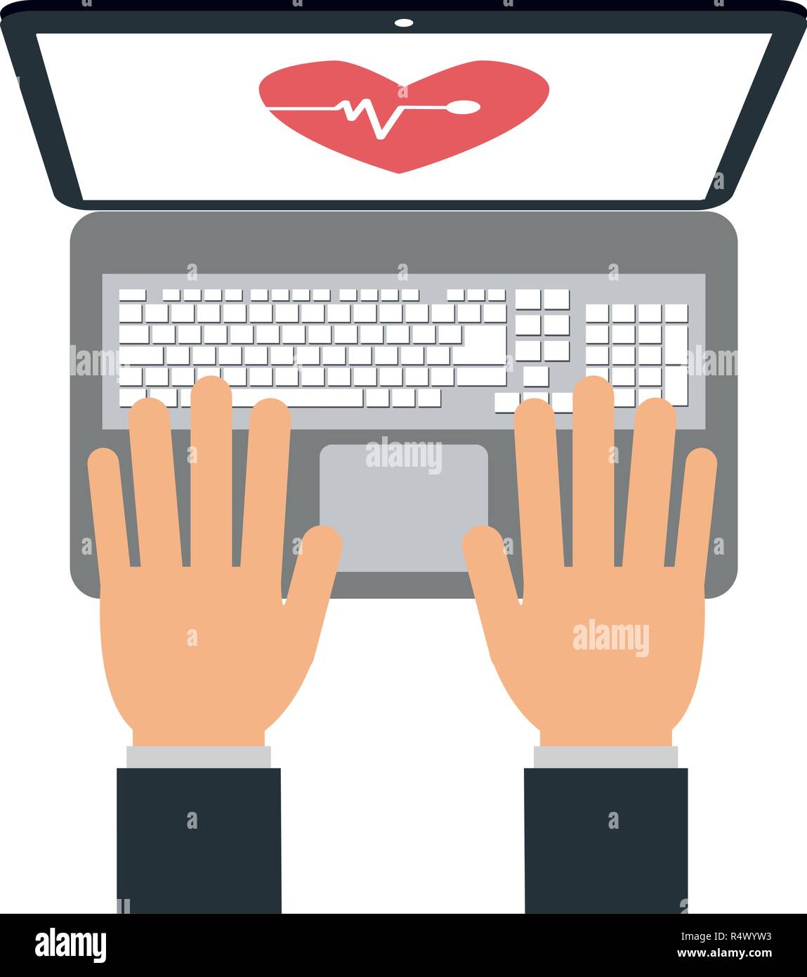 medical software laptop Stock Vector Image & Art - Alamy