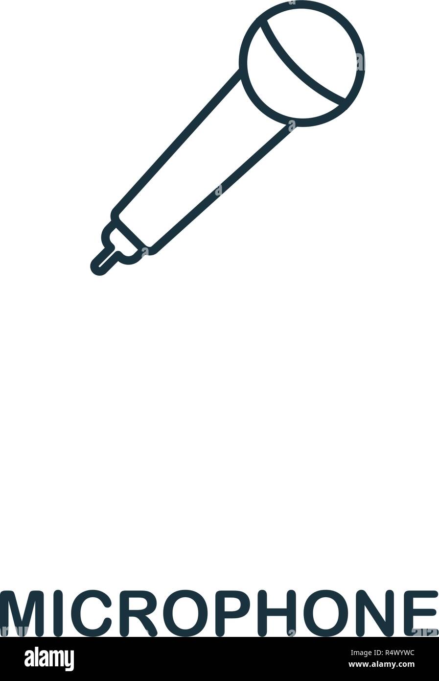 Microphone creative icon. Simple element illustration. Microphone ...