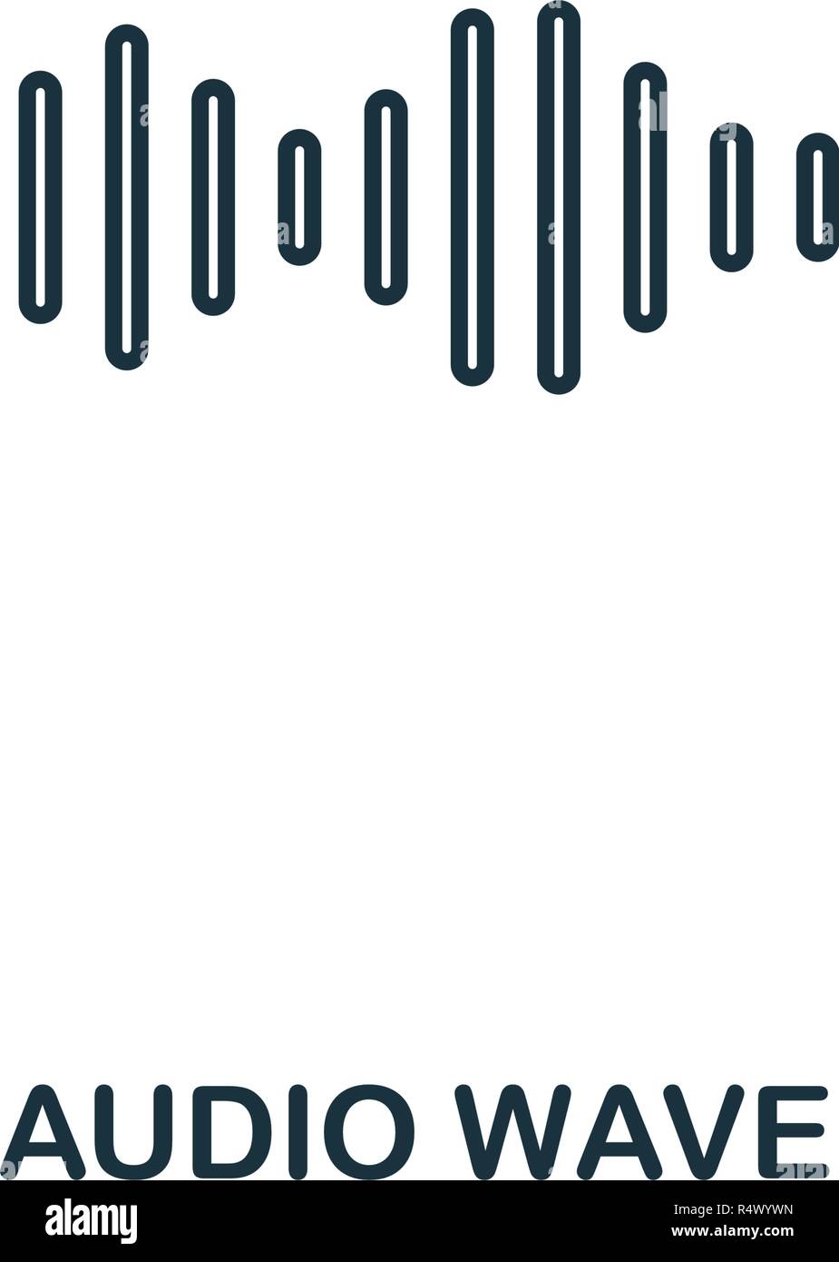 Audio Wave creative icon. Simple element illustration. Audio Wave ...