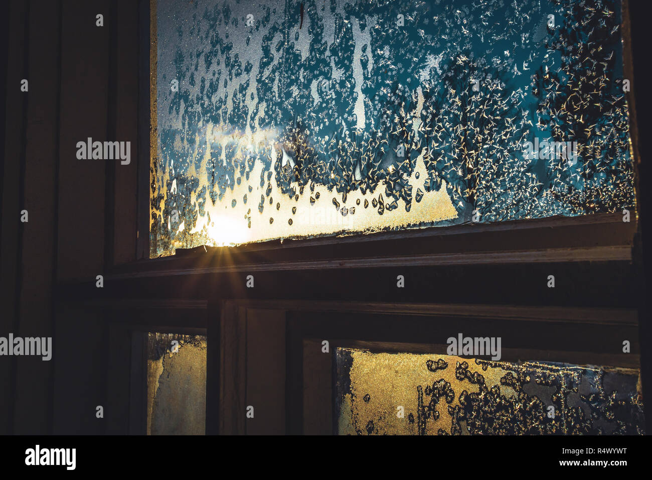 Old window with mystical light Stock Photo - Alamy