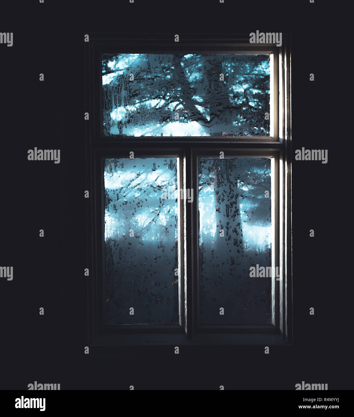 Old window with mystical light Stock Photo - Alamy