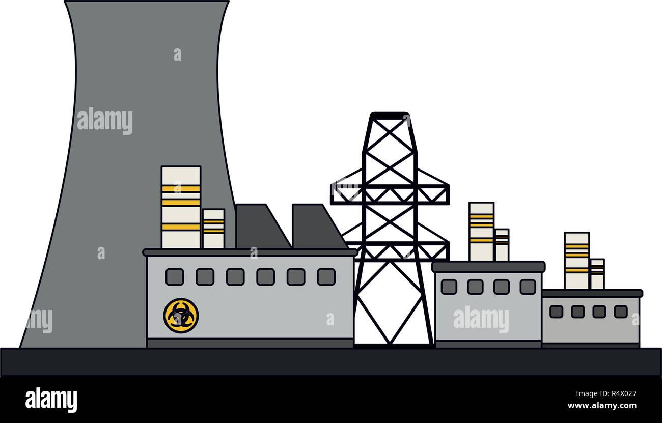 Nuclear plant building Stock Vector Image & Art - Alamy