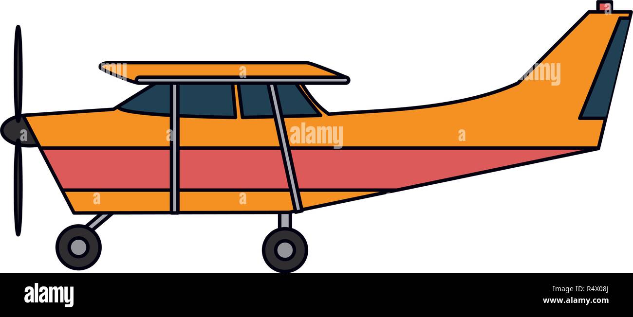 Small airplane sideview Stock Vector Image & Art - Alamy