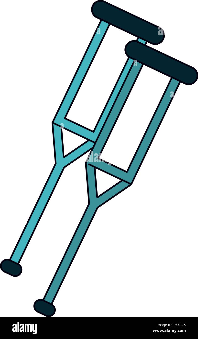 Handicap crutches symbol Stock Vector Image & Art - Alamy