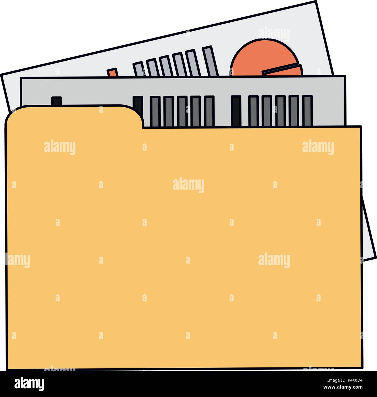Folder with documents and reports Stock Vector Image & Art - Alamy