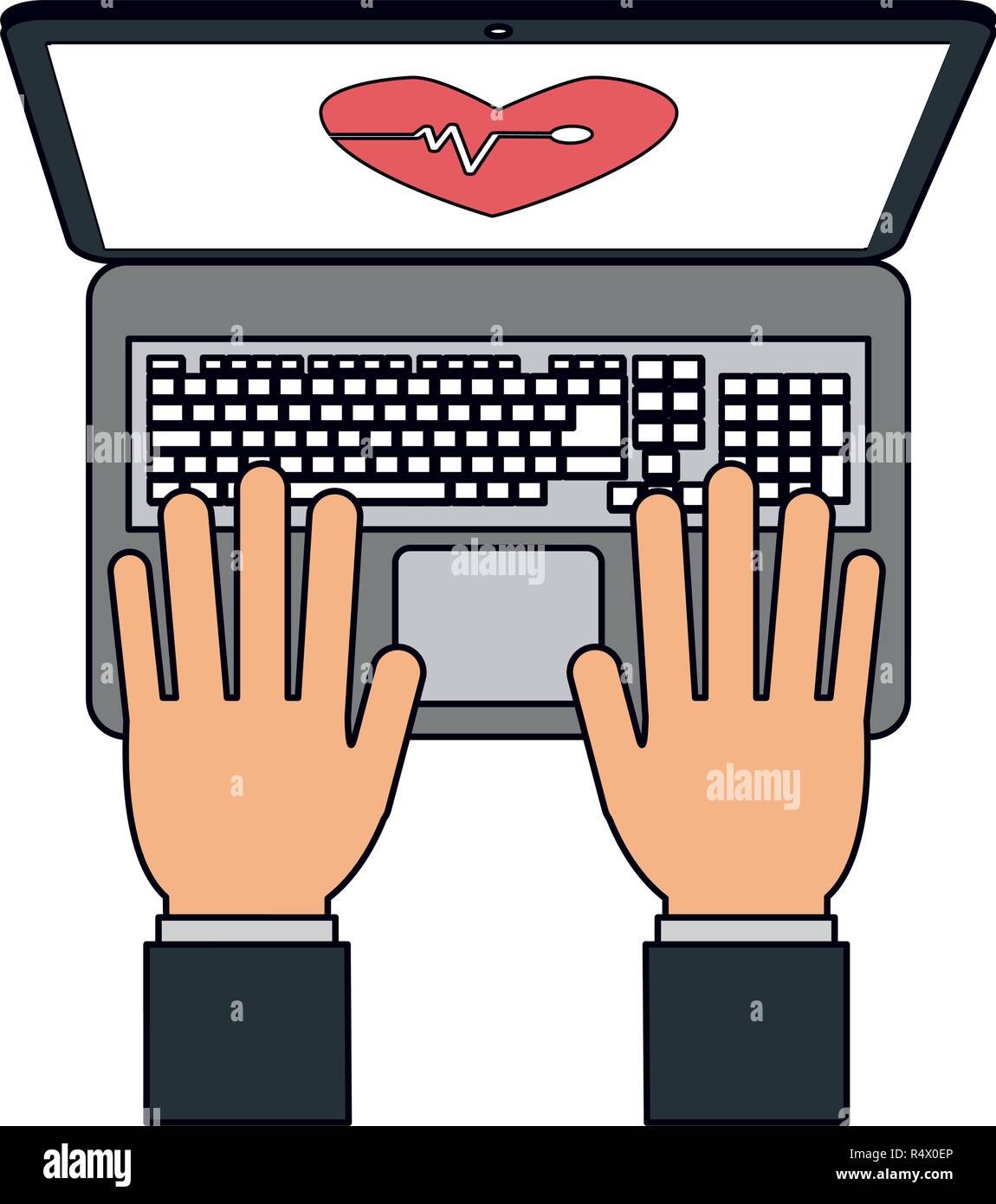 medical software laptop Stock Vector Image & Art - Alamy