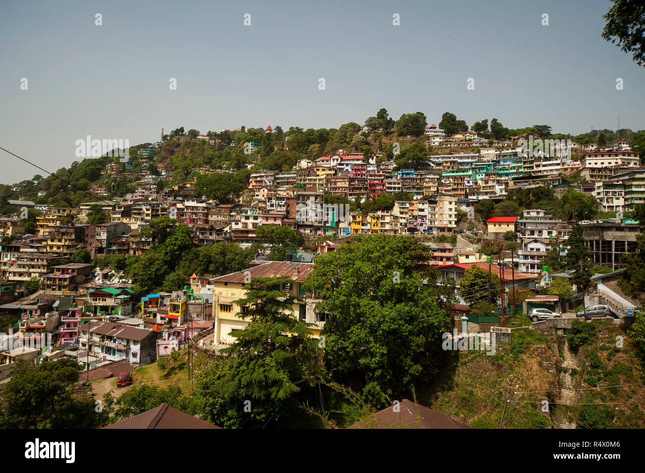Typical buildings at Tallital area, Naini Tal, Uttarakhand, India Stock ...