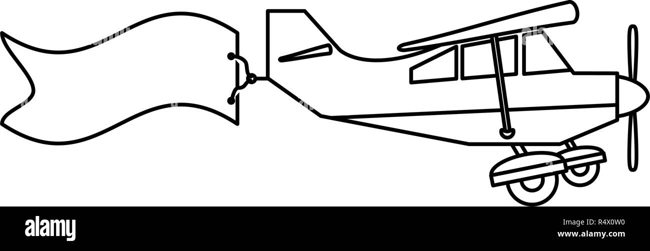 Plane With Banner Clipart