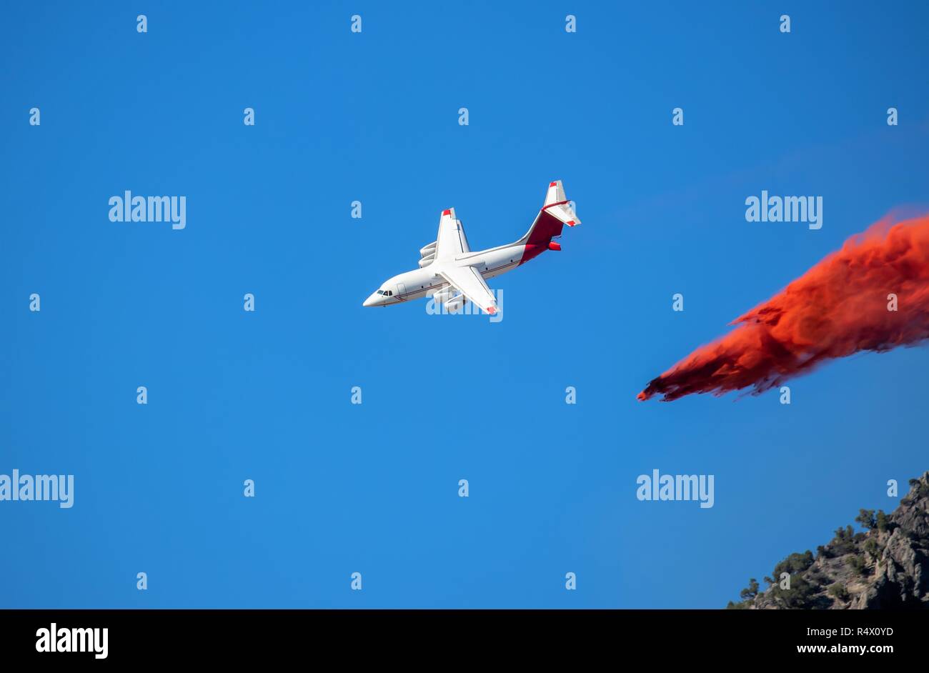 Slurry bombers (planes and jets) fight wildfires from the air by ...