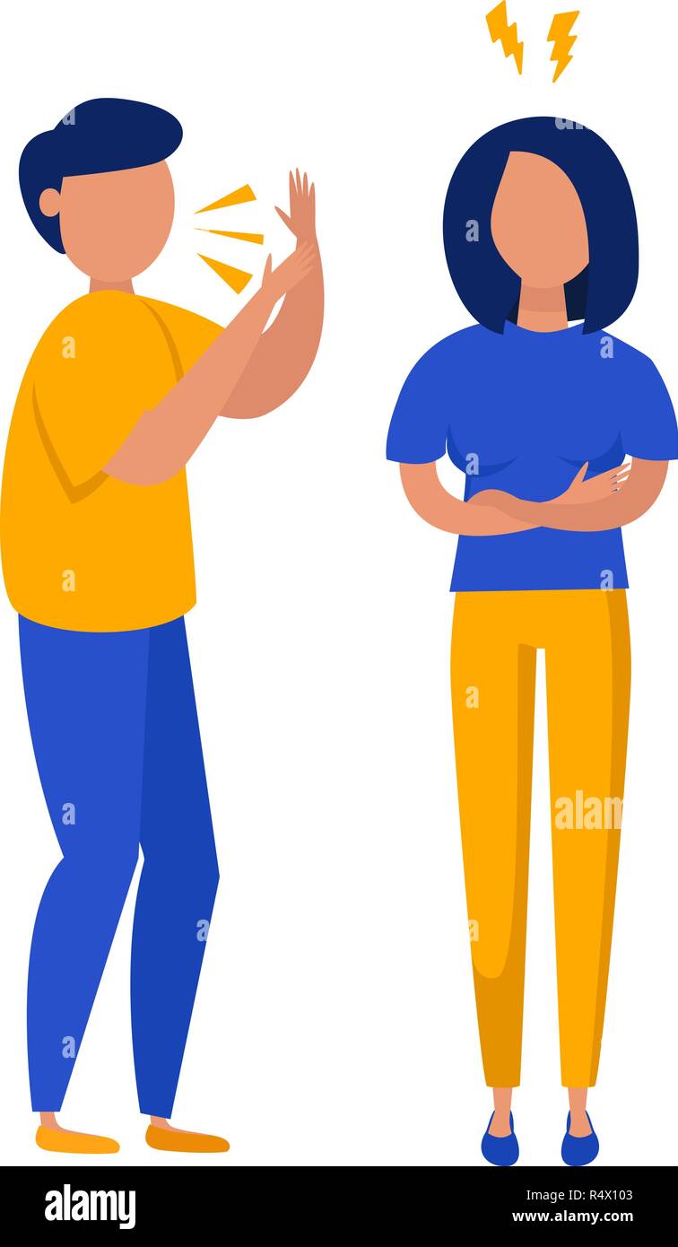 Girl and boy argument Stock Vector Images - Alamy