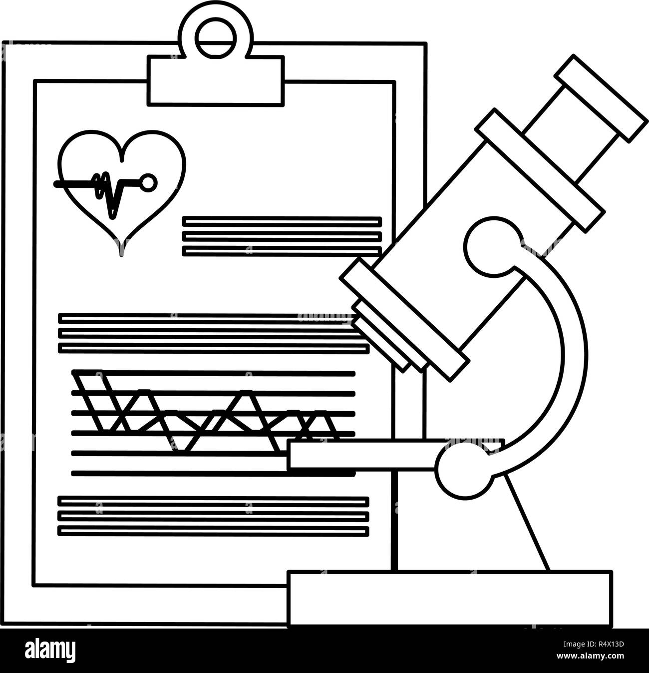 Medical elements and symbols black and white Stock Vector Image & Art ...