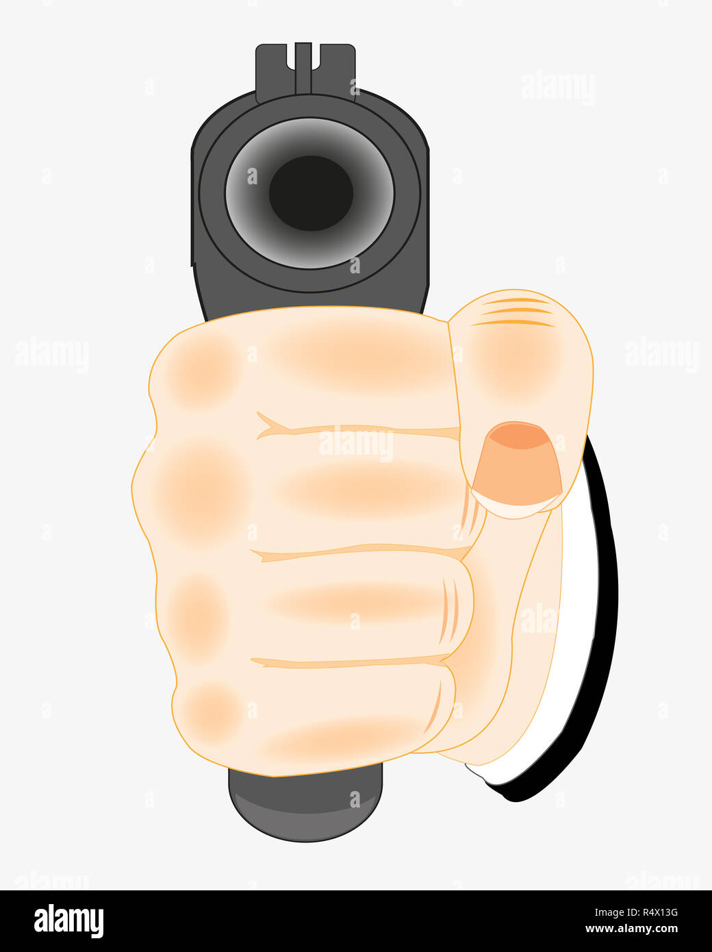 Hand with gun Stock Photo - Alamy