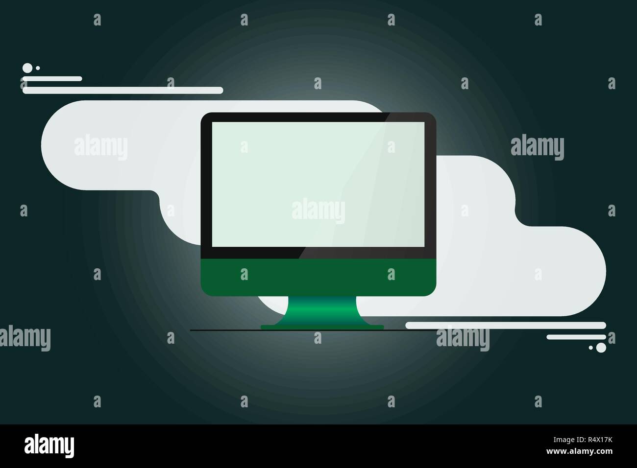 Reflected screen computer Stock Vector Images - Alamy