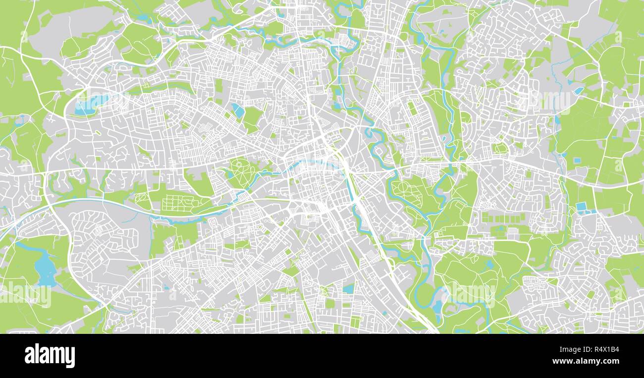 Urban vector city map of Bolton, England Stock Vector Image & Art - Alamy