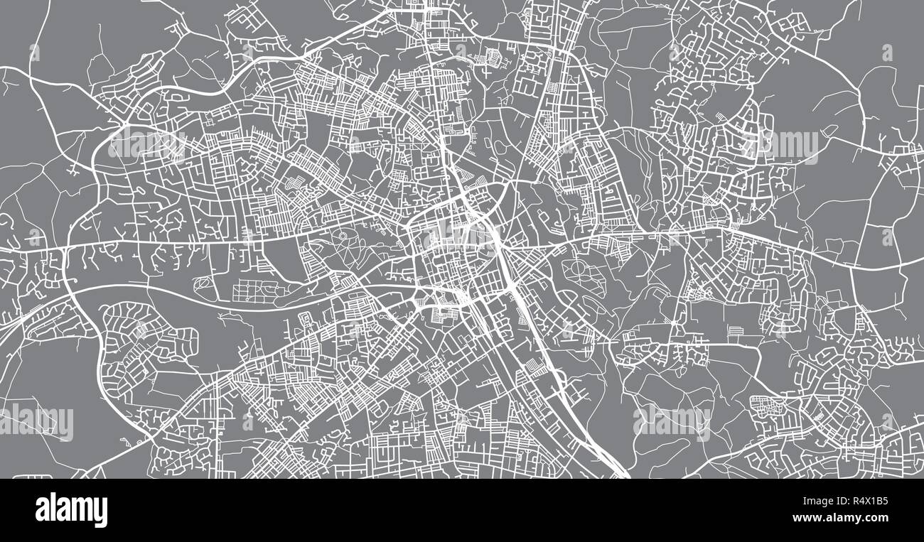 Urban vector city map of Bolton, England Stock Vector Image & Art - Alamy