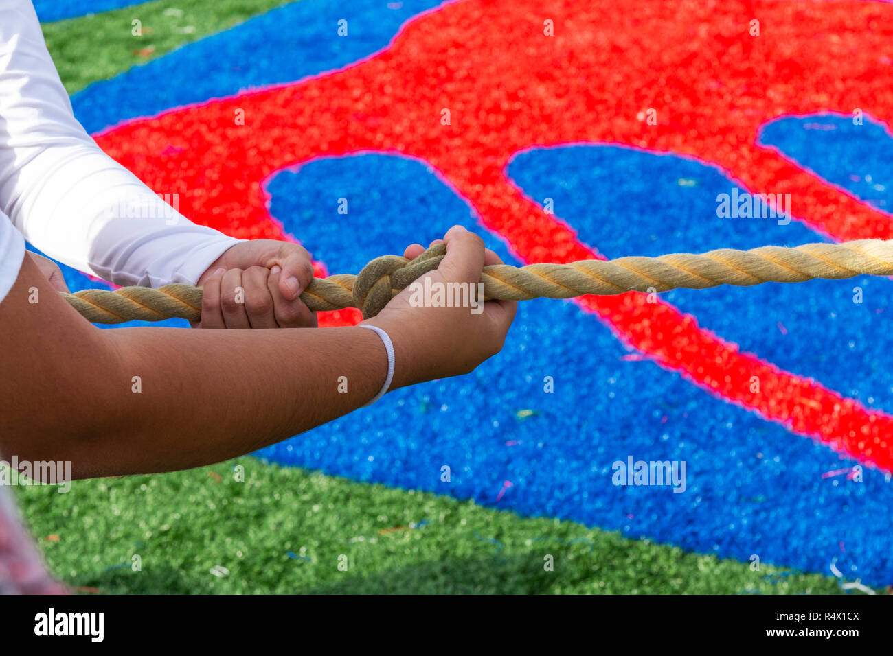 Rope Hands Pulling Together High Resolution Stock Photography and ...