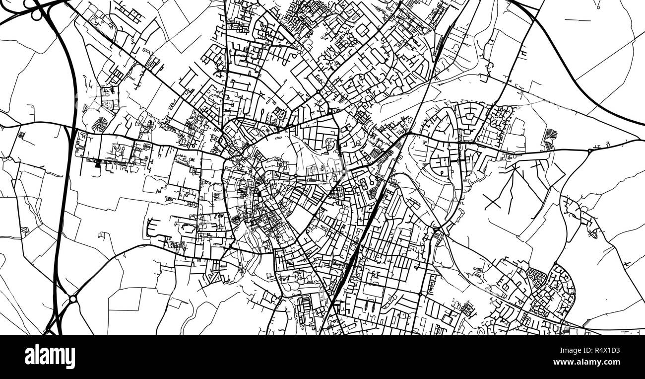 Urban vector city map of Cambridge, England Stock Vector Image & Art ...