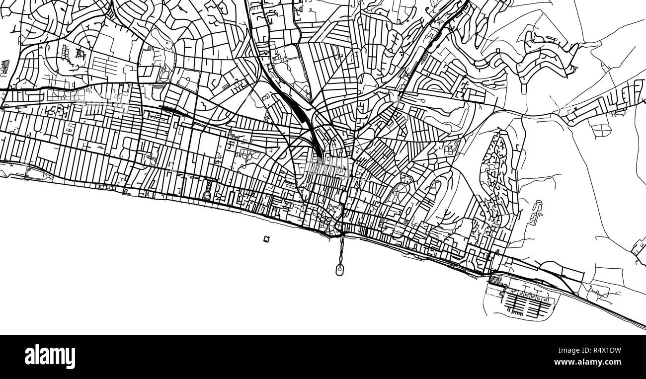 Urban vector city map of Bright, England Stock Vector Image & Art - Alamy
