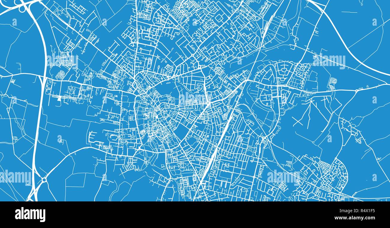 Urban vector city map of Cambridge, England Stock Vector Image & Art ...