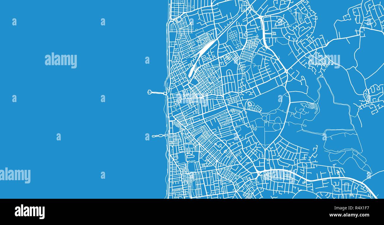 Urban vector city map of Blackpool, England Stock Vector Image & Art ...