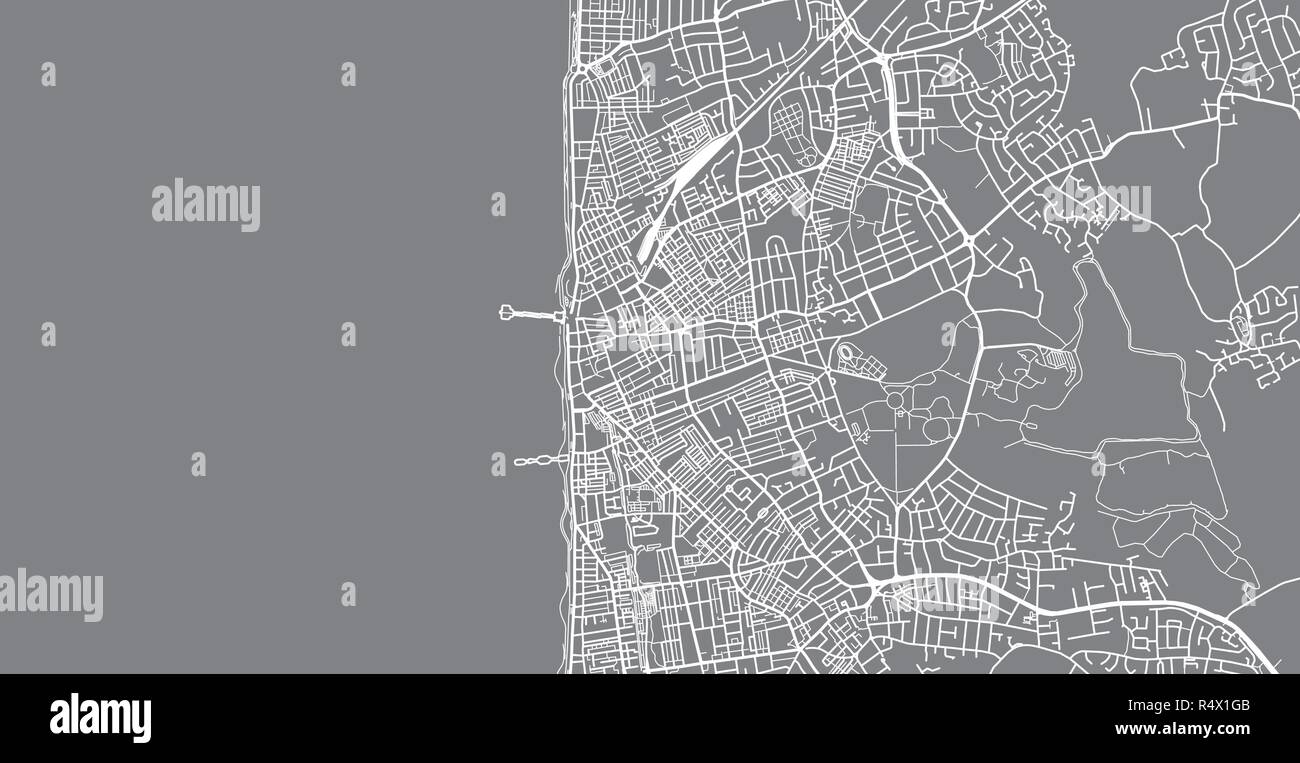 Urban vector city map of Blackpool, England Stock Vector Image & Art ...