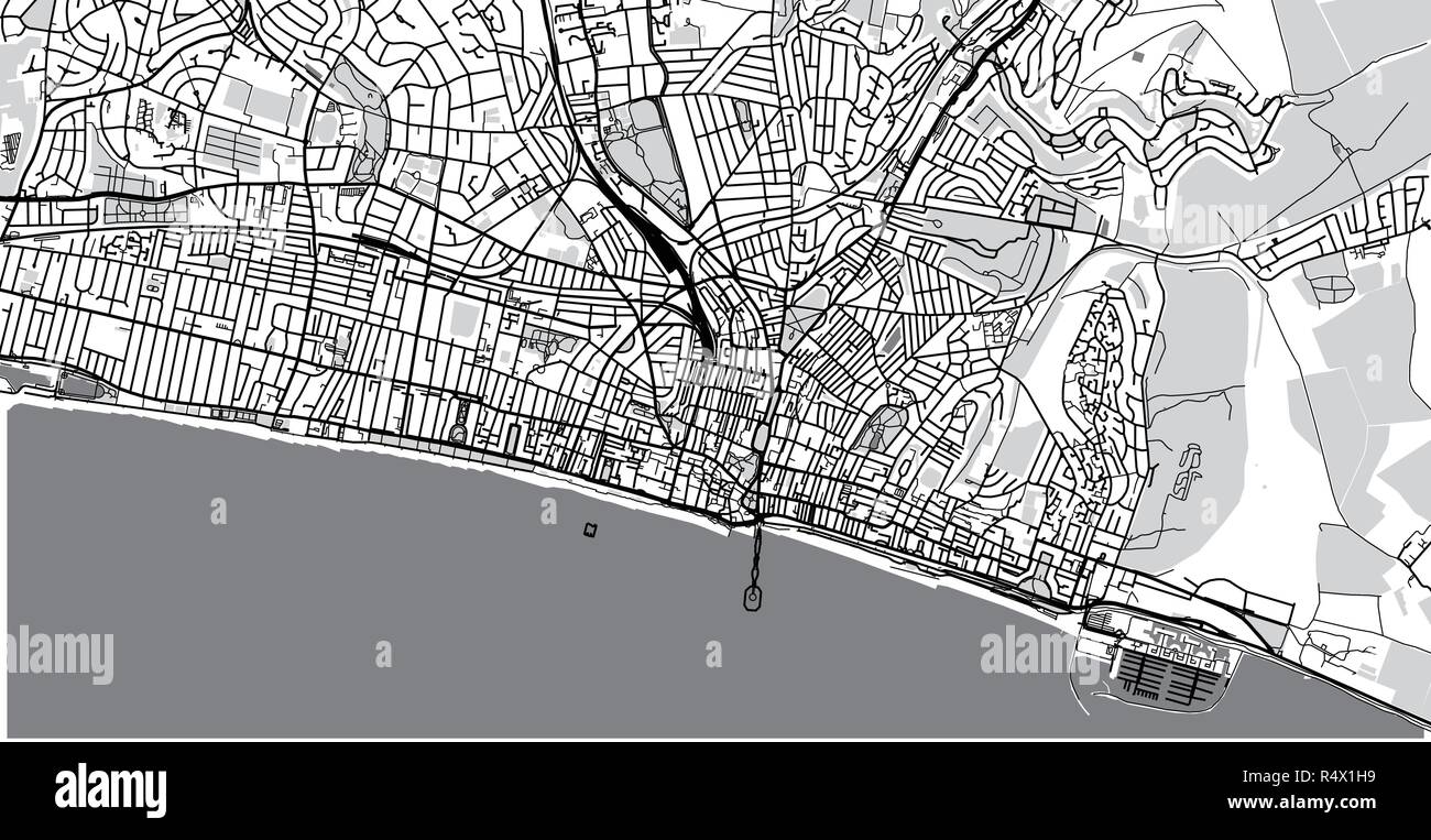 Urban vector city map of Bright, England Stock Vector Image & Art - Alamy