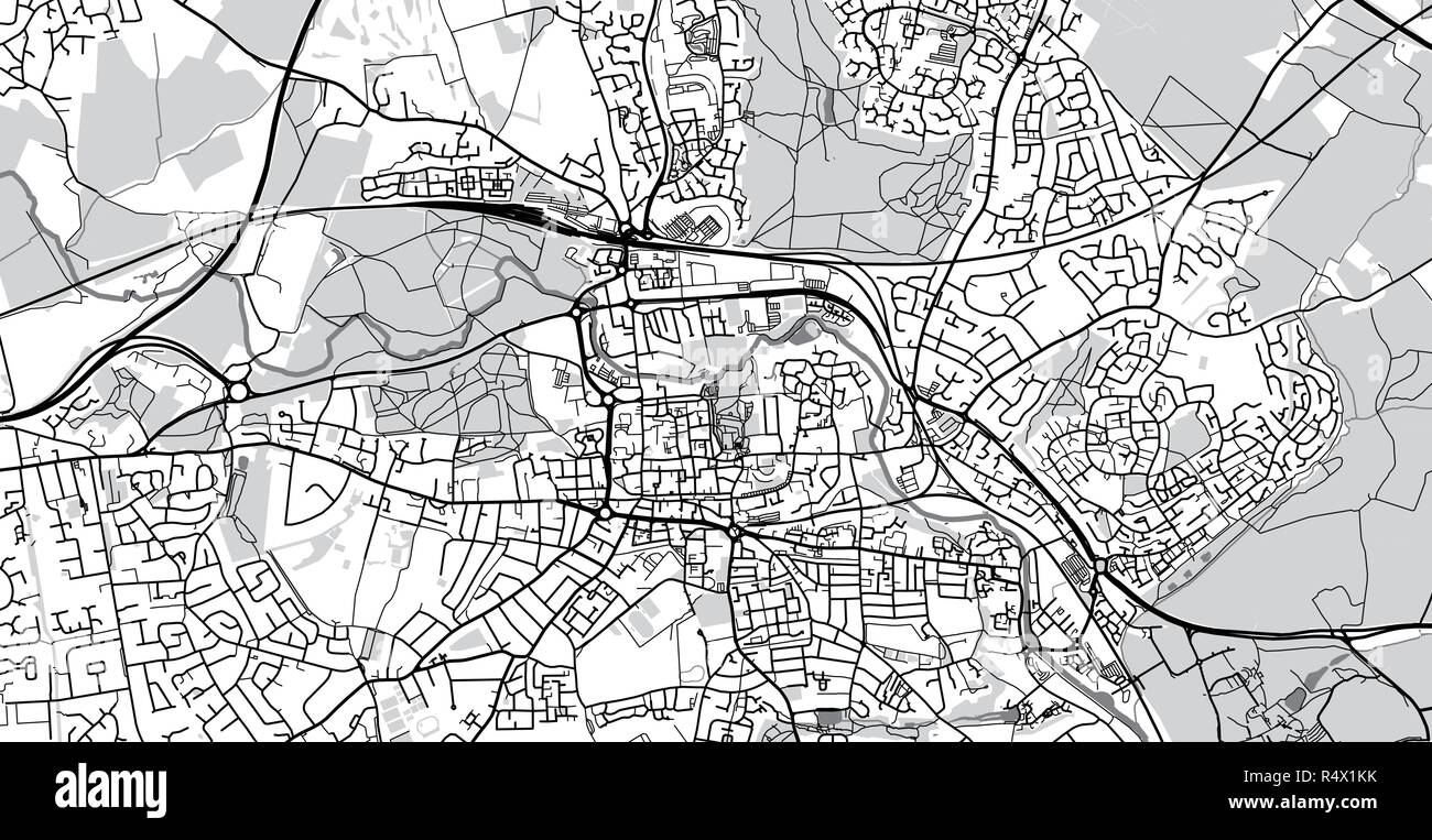 Urban vector city map of Colchester, England Stock Vector Image & Art ...