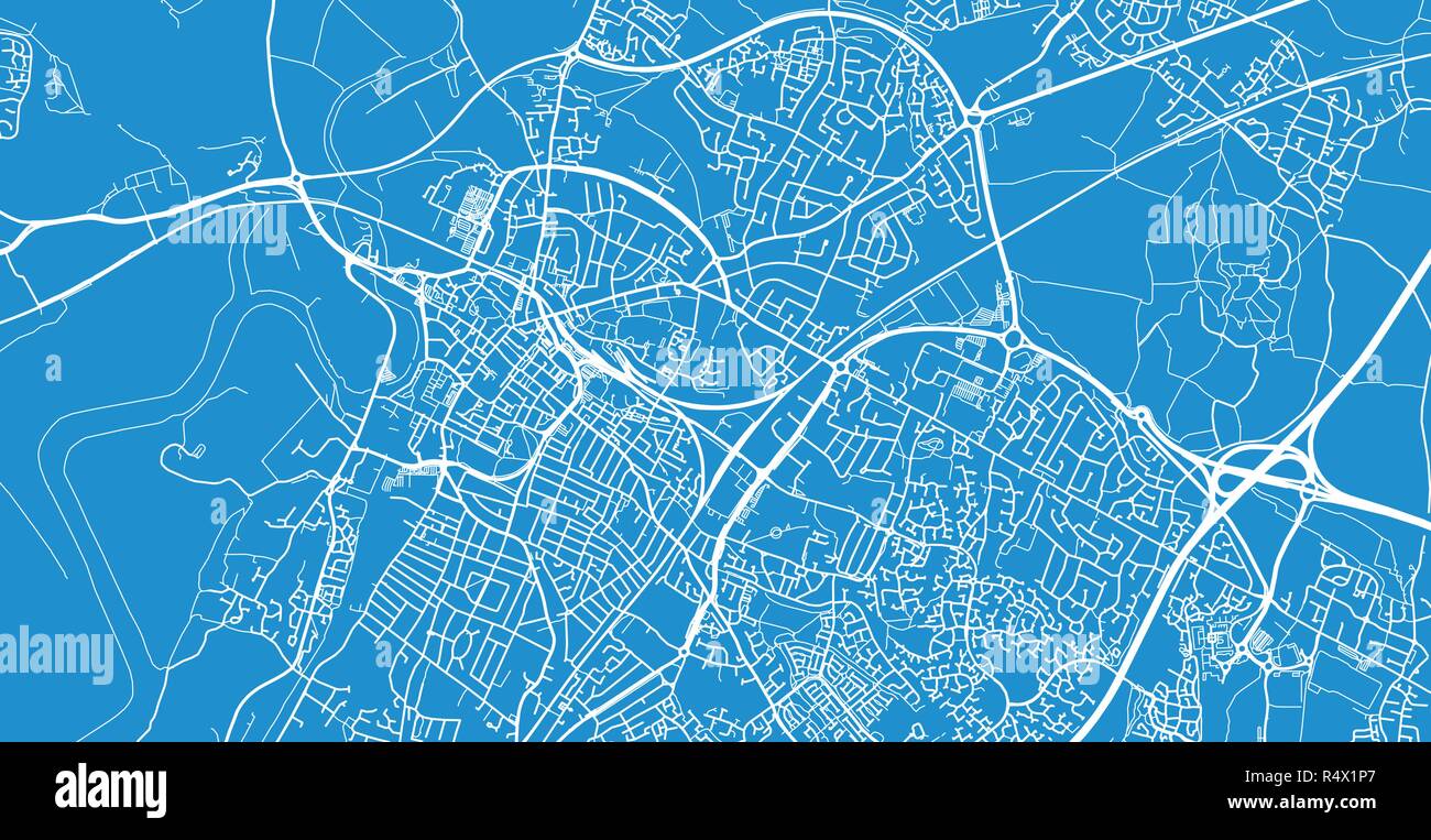 Urban vector city map of Gloucester, England Stock Vector Image & Art ...