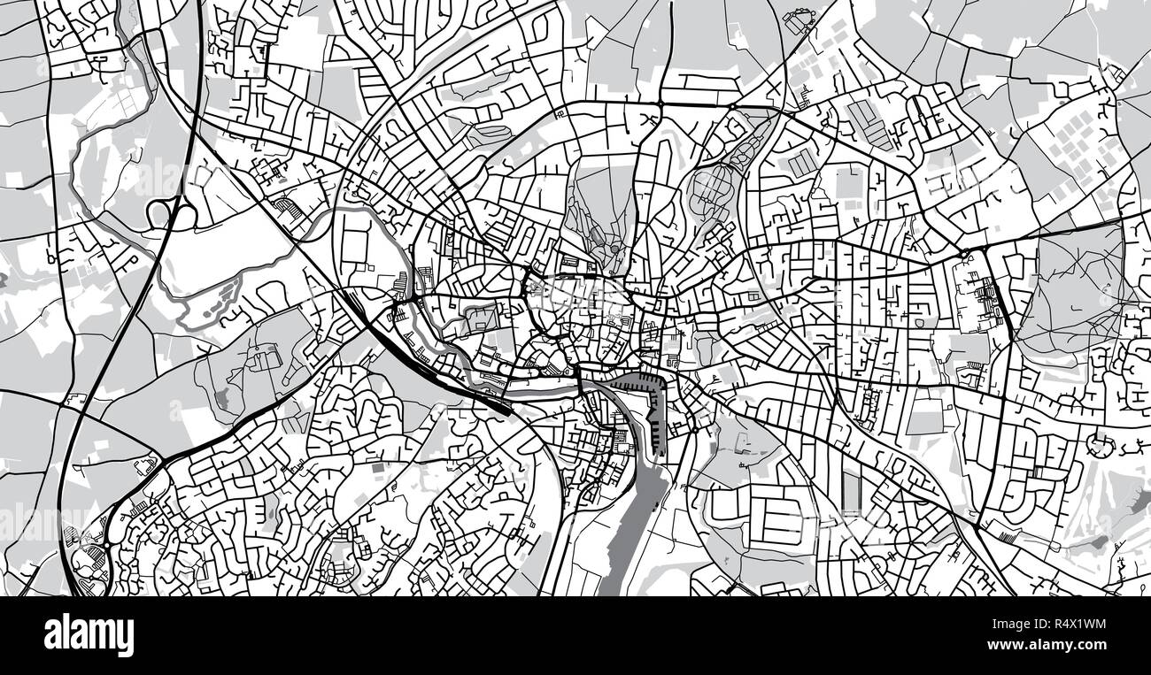 Urban vector city map of Ipswich, England Stock Vector Image & Art - Alamy