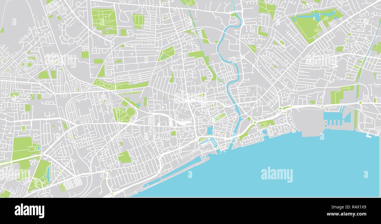 Urban vector city map of Hull, England Stock Vector Image & Art - Alamy