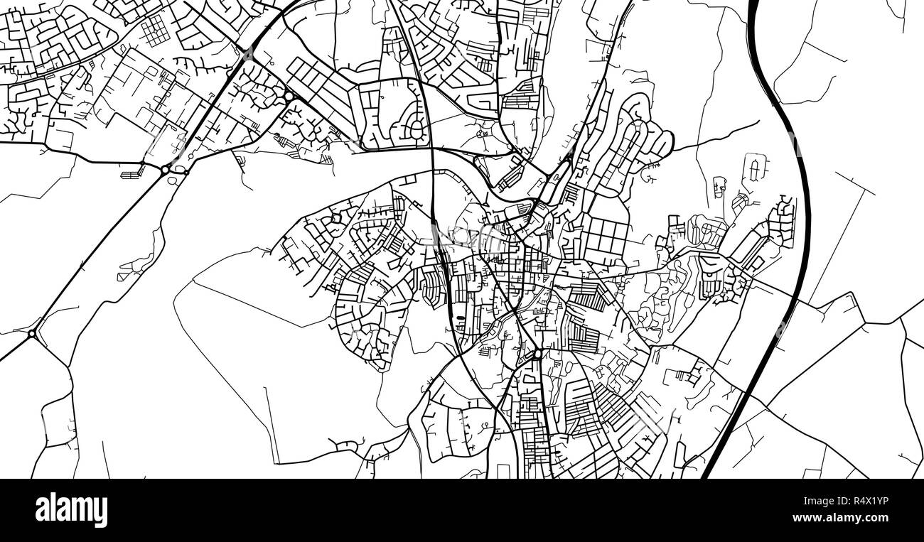 Urban vector city map of Lancaster, England Stock Vector Image & Art ...