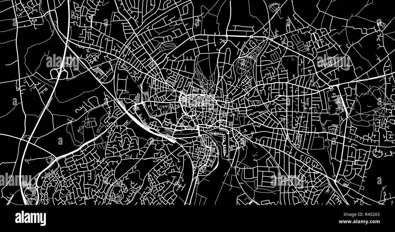 Road map city ipswich hi-res stock photography and images - Alamy