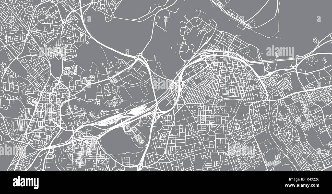 Urban vector city map of Middlesborough, England Stock Vector Image ...