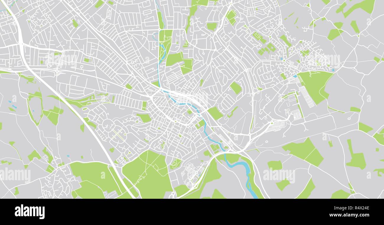 Urban vector city map of Luton, England Stock Vector Image & Art - Alamy