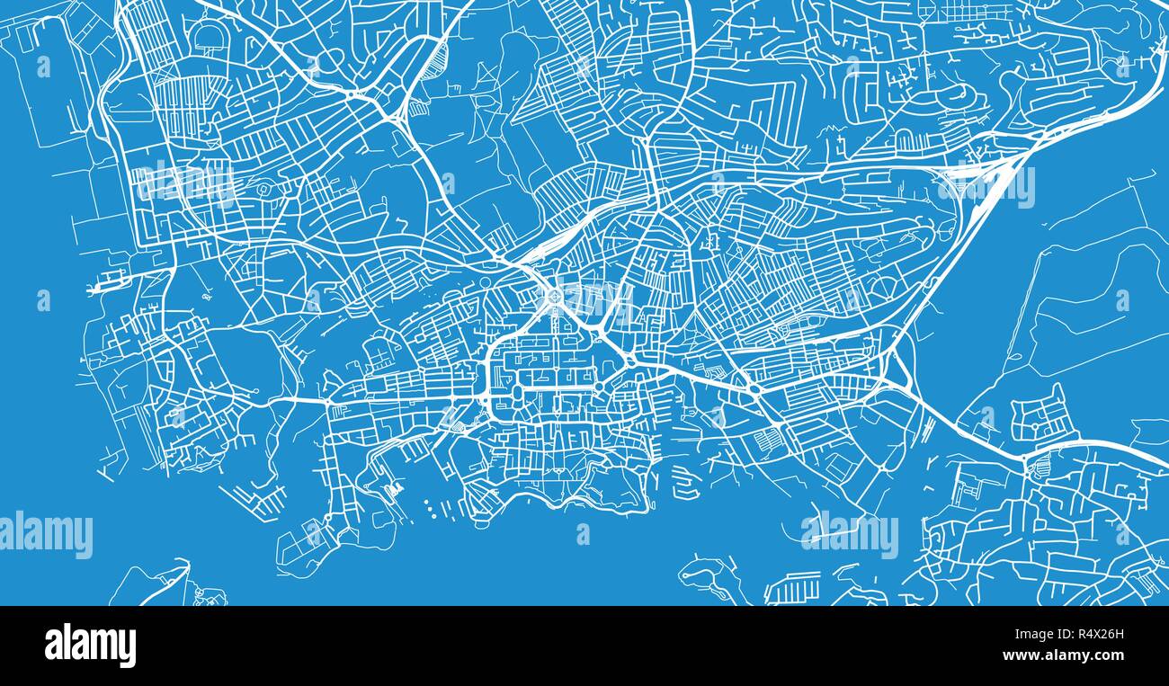 Urban vector city map of Plymouth, England Stock Vector Image & Art - Alamy