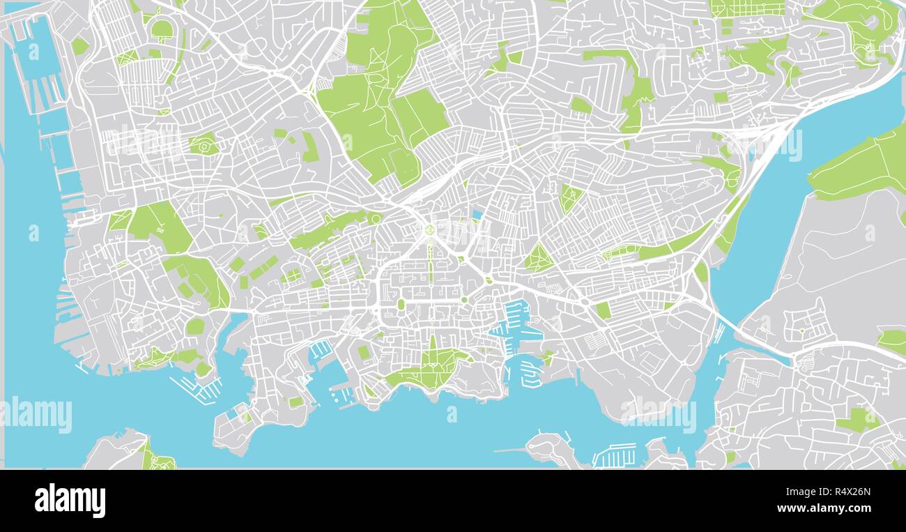 Urban vector city map of Plymouth, England Stock Vector Image & Art - Alamy