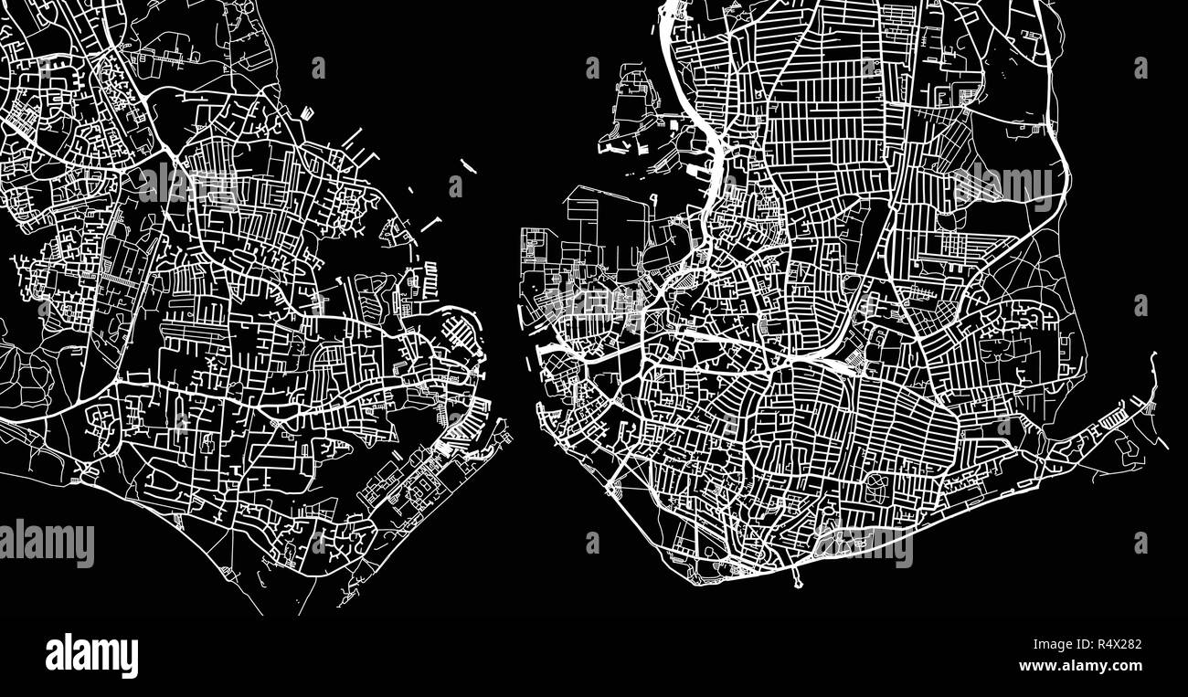 Map of portsmouth england hi-res stock photography and images - Alamy