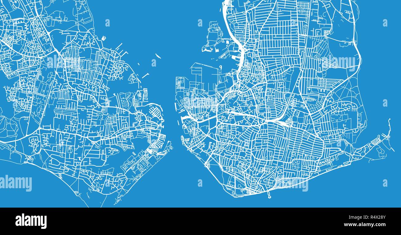 Map of portsmouth england hi-res stock photography and images - Alamy